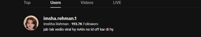After Minahil Malik, alleged leaked videos of TikToker Imsha Rehman go ... After Minahil Malik, alleged leaked videos of TikToker Imsha Rehman go ...