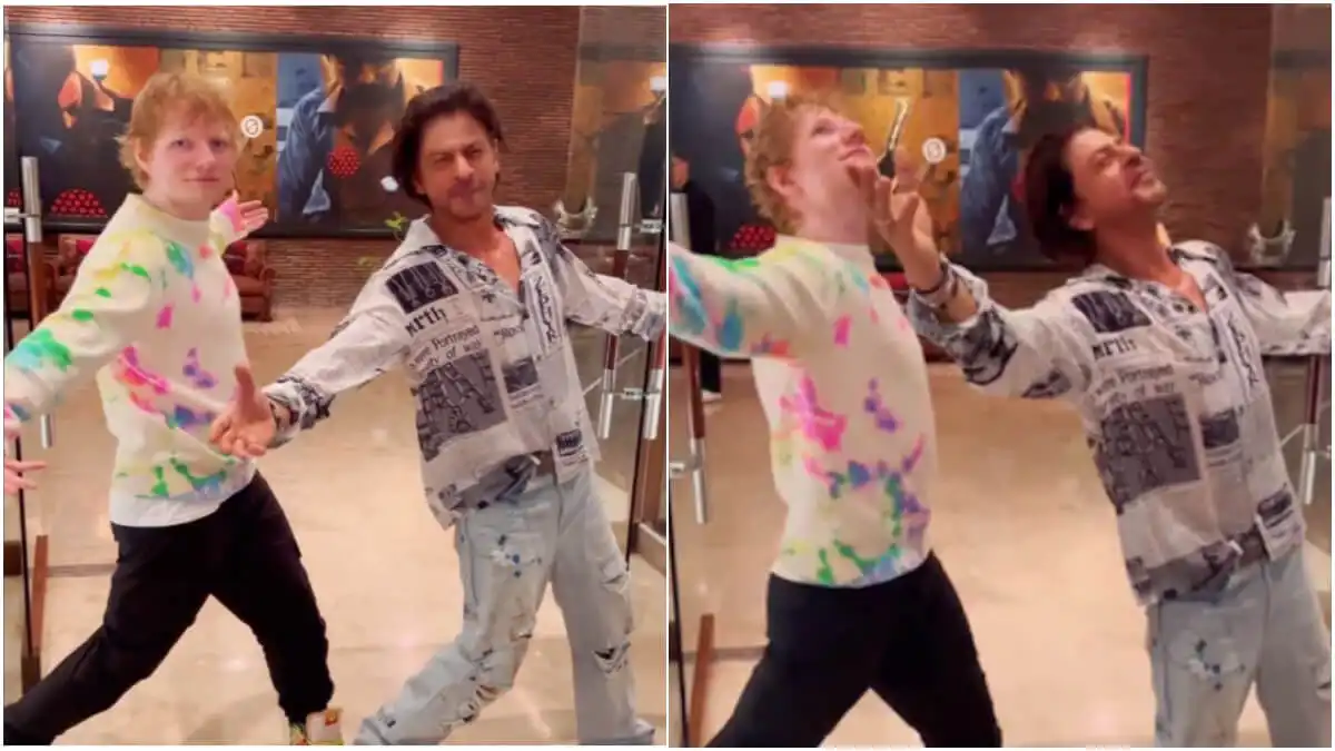 Shah Rukh Khan recreates his iconic pose with Ed Sheeran Shah Rukh Khan recreates his iconic pose with Ed Sheeran