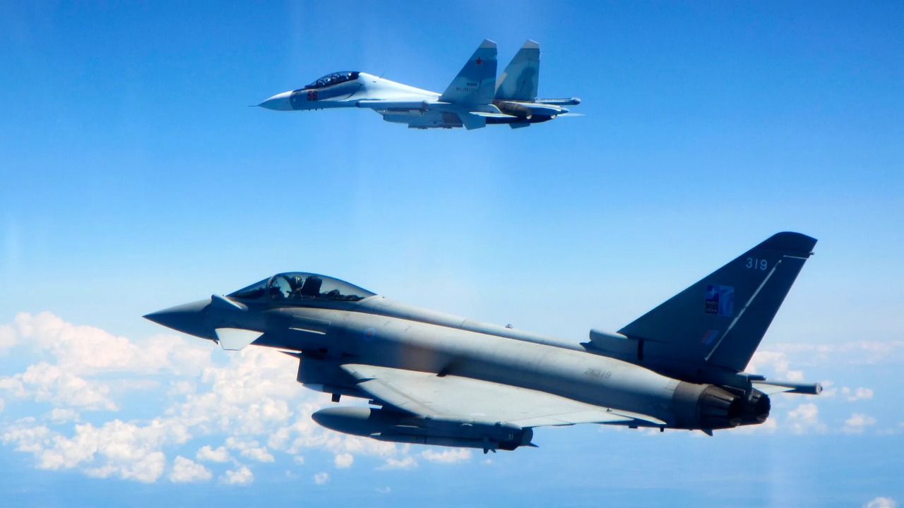 Raf jets intercept Russian aircraft near NATO airspace today